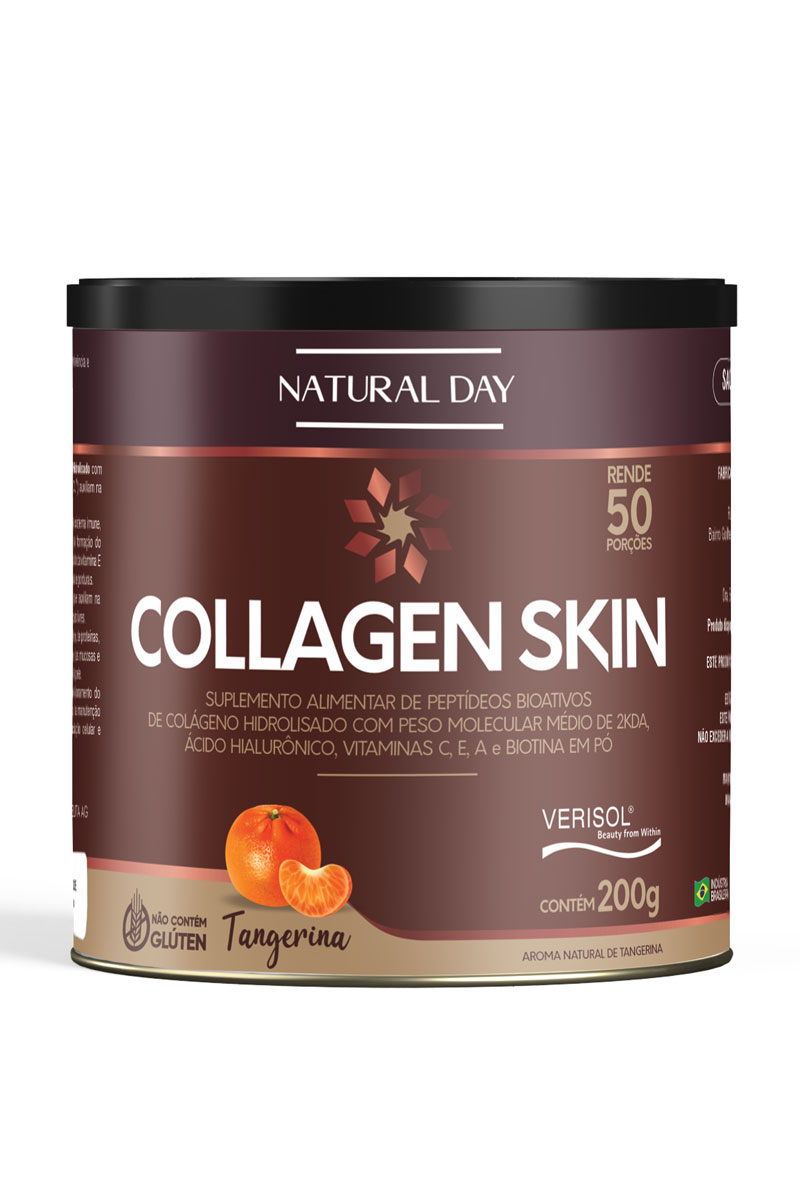 COLLAGEN SKIN NATURAL DAY 200G (TANGERINA) - 50 doses - PEPTÍDEOS ...